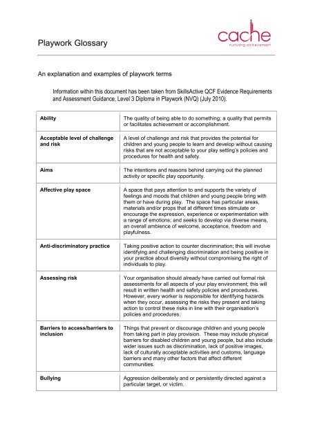 Glossary Example For Children