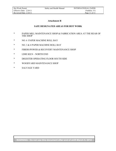 Hot Work Permit Safety an