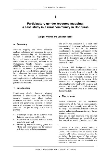 3 Participatory gender resource mapping: a case study in a rural ...