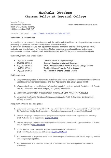 CV - Imperial College London