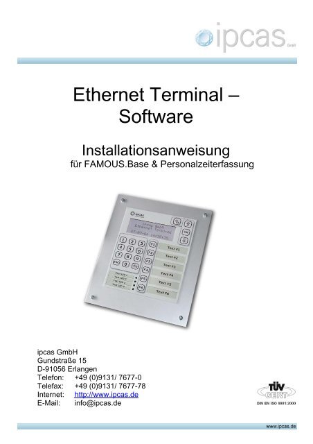 5. Ethernet Terminal Installation - ipcas GmbH