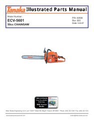 tanaka new product brochure - Tanaka Power Equipment