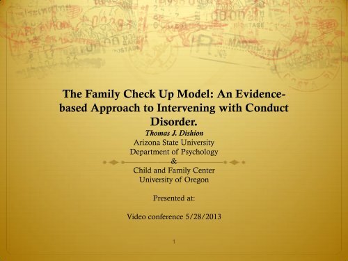 The Family Check Up Model