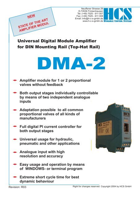 Universal Digital Module Amplifier for DIN Mounting Rail (Top-Hat ...