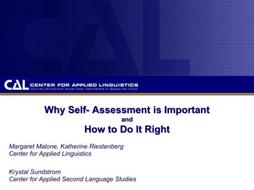 Why Self- Assessment is Important How to Do It Right - StarTalk