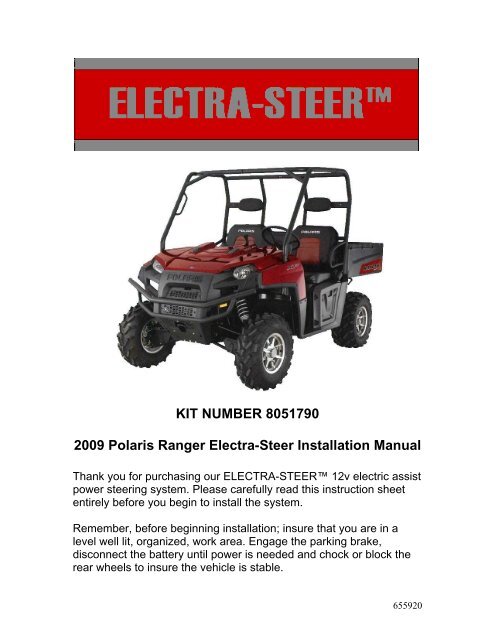 2009 Polaris Ranger Electra-Steer - UTV Canada
