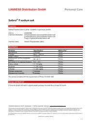 LANXESS Distribution GmbH Personal Care