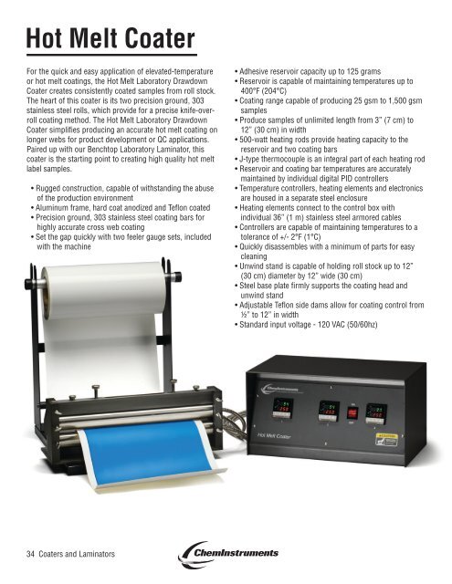 Hot Melt Coater
