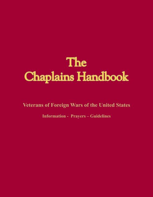 The Chaplains Handbook - Veterans of Foreign Wars