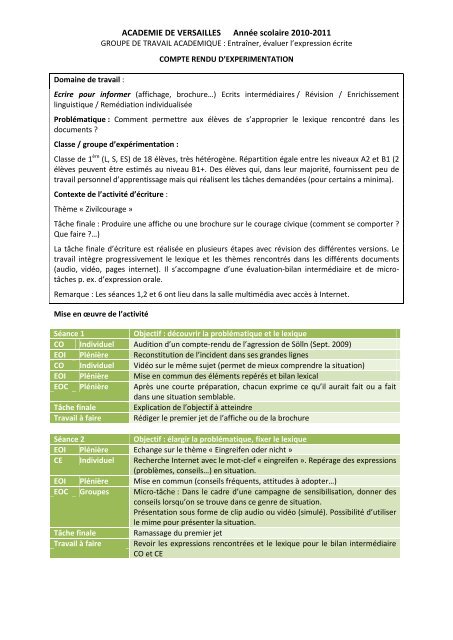 Fiche n° 7 en pdf - Site allemand de l'académie de Versailles