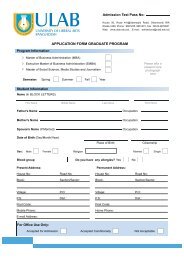 Download the Graduation Application Form (PDF) - ULAB