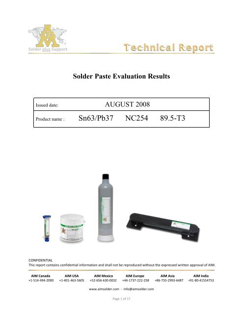 Aim Solder Sn63/pb37 | informacionpublica.svet.gob.gt