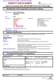 Alpha Cored Solder Wire SAC305 SMT/122 0.75mm 0.5Kg 10Kg
