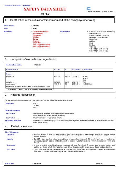 6728 R8 Flux 10Ltrs (English (GB)) CEAMGE SDS EU Contextual ...