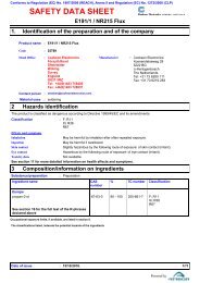 Alpha EF-6850HF MSDS - The Solder Connection