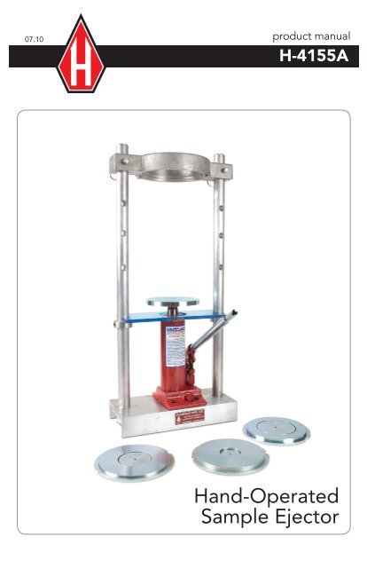 Hand-Operated Sample Ejector - Humboldt Mfg. Co.