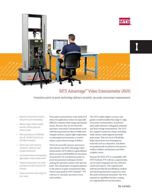MTS AVX Video Extensonmeter