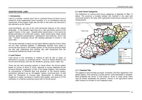 Chapter 4: Land - Provincial Spatial Development plan