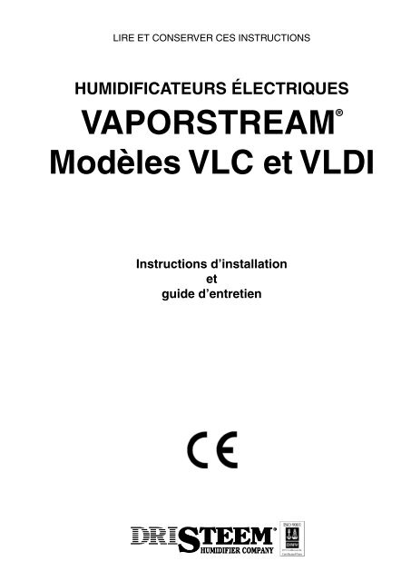 VaPOrstream® modèles Vlc et Vldi - DRI-STEEM