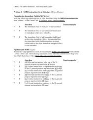 MIPS32 Instruction Set Quick Reference - MIPS Technologies, Inc.