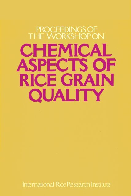 chemical aspects of rice grain quality - IRRI books - International ...