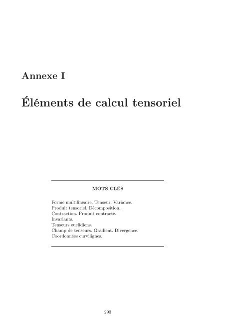 Éléments de calcul tensoriel - Les-Mathematiques.net