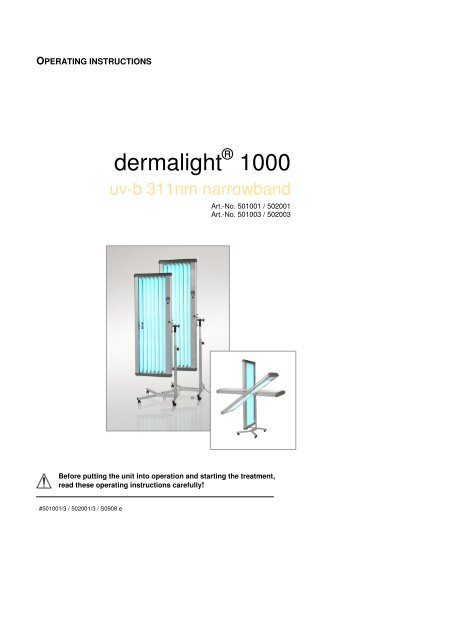 Dermalight 1000 UVB 311nm Narrow Band Full ... - Allergymatters