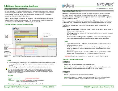 Segmentation Quick - Nielsen