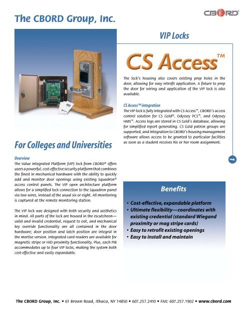 CBORD Solutions for Colleges and Universities - The CBORD ...