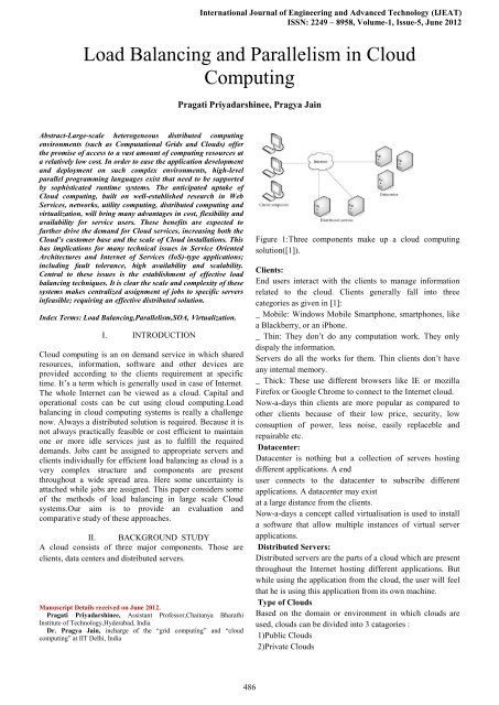 Load Balancing and Parallelism in Cloud Computing - International ...
