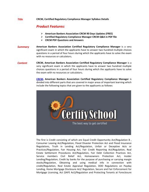 CRCM Exam Questions & Answers