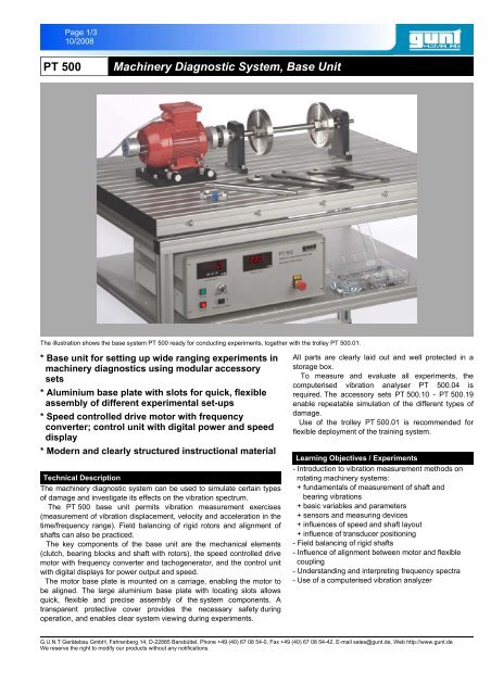 PT 500 Machinery Diagnostic System, Base Unit