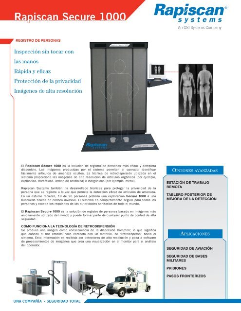 Rapiscan Secure 1000 - Logismarket, el Directorio Industrial