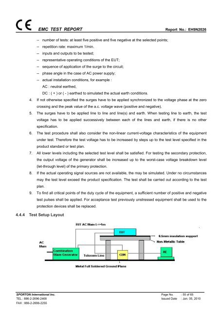 EMC TEST REPORT Report No