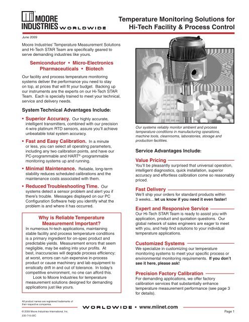 Temperature Monitoring Solutions for Hi-Tech Facility & Process ...