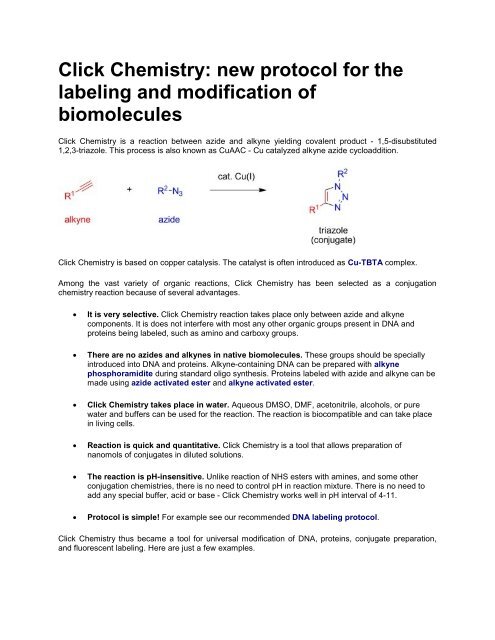 Click-Chemistry Overview - KeraFAST