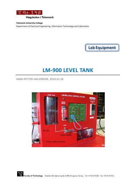 Lab Equipment: LM-900 Level Tank