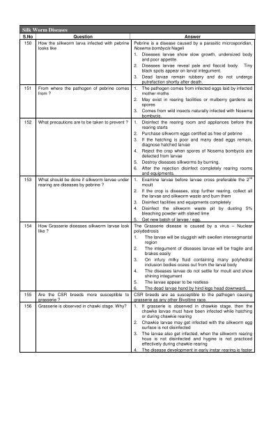 Silk Worm Diseases - Seri.ap.gov.in