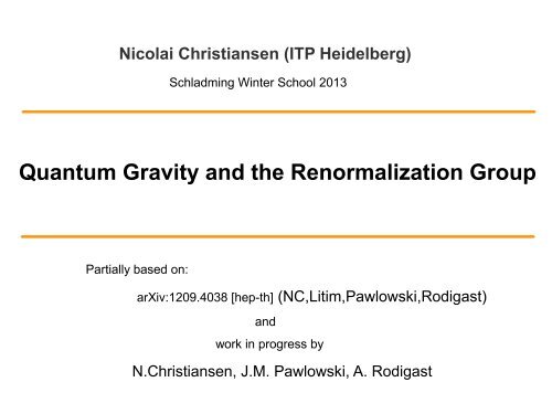 Quantum Gravity and the Renormalization Group