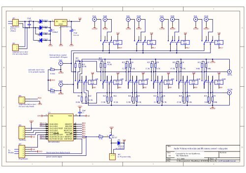 Audio Volume with relais and IR remote control - relay print