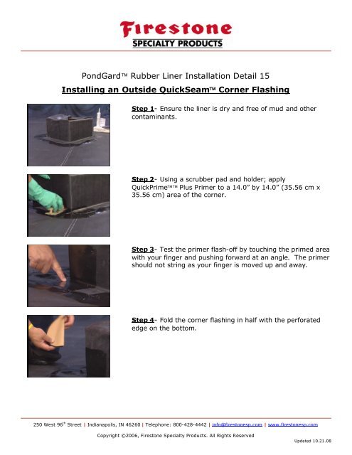 Instructions - Firestone Specialty Products