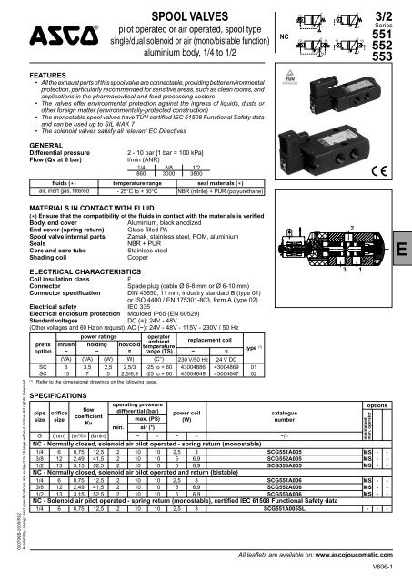 Asco 551 Solenoid valve - Alma-valves.ie