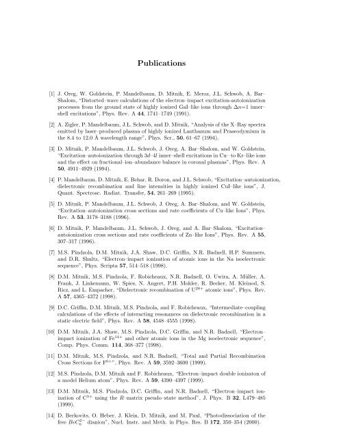 Complete list of Publications