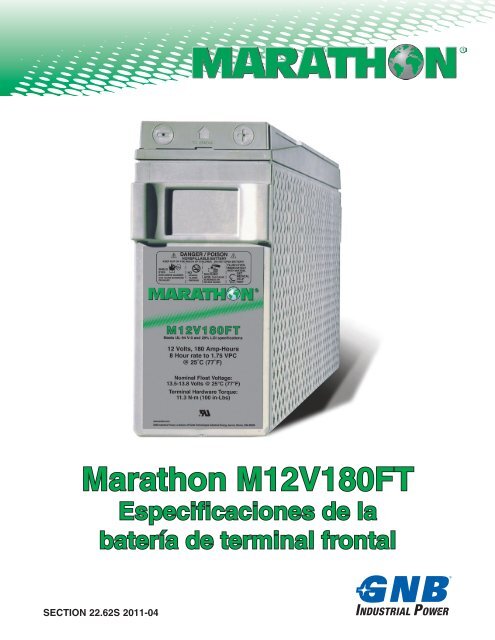 Marathon M12V180FT Marathon M12V180FT - Exide Technologies