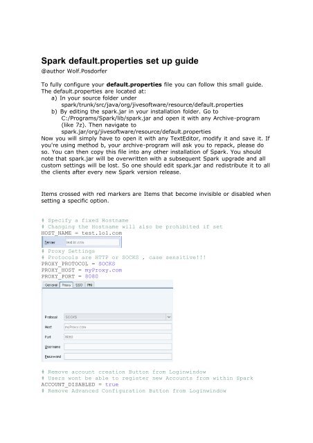 Spark default.properties set up guide - Ignite Realtime