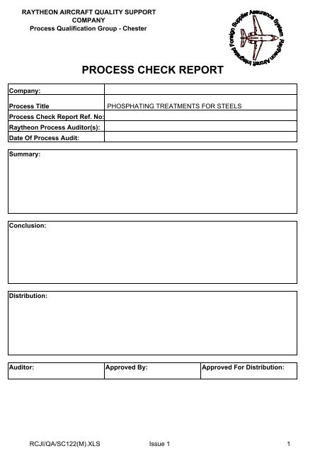 PROCESS CHECK REPORT