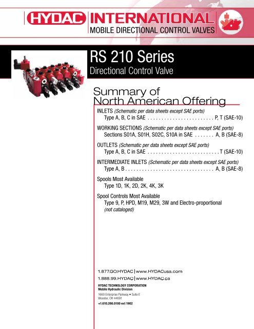 RS 210 Series - HYDAC USA