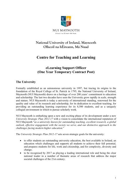 Centre for Teaching and Learning - Human Resources - National ...