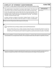 CONFLICT OF INTEREST QUESTIONNAIRE FORM CIQ