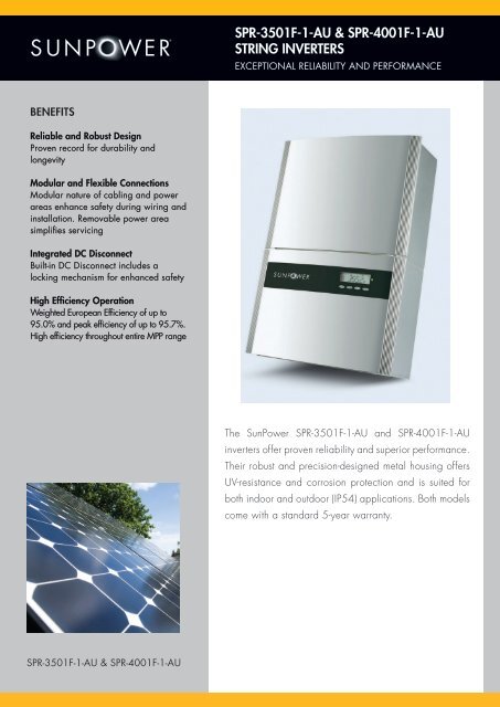 SunPower 3 to 4 kW - Great Southern Solar